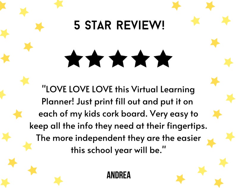 Virtual Learning & Homeschool Planner Printable Homeschool - Etsy