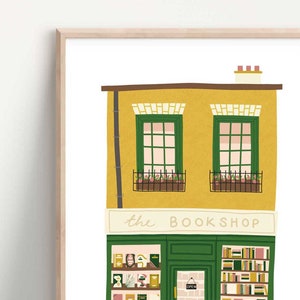 Bookshop Art Print Cute Shop Illustration A6, A5, A4, A3 Print - Etsy