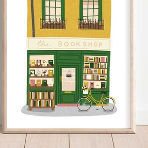 Bookshop Art Print Cute Shop Illustration A6, A5, A4, A3 Print - Etsy