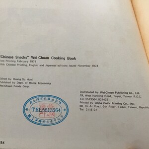 Chinese Snacks, Wei-chuan Cooking Book, Huang Su Huei, 1974 - Etsy