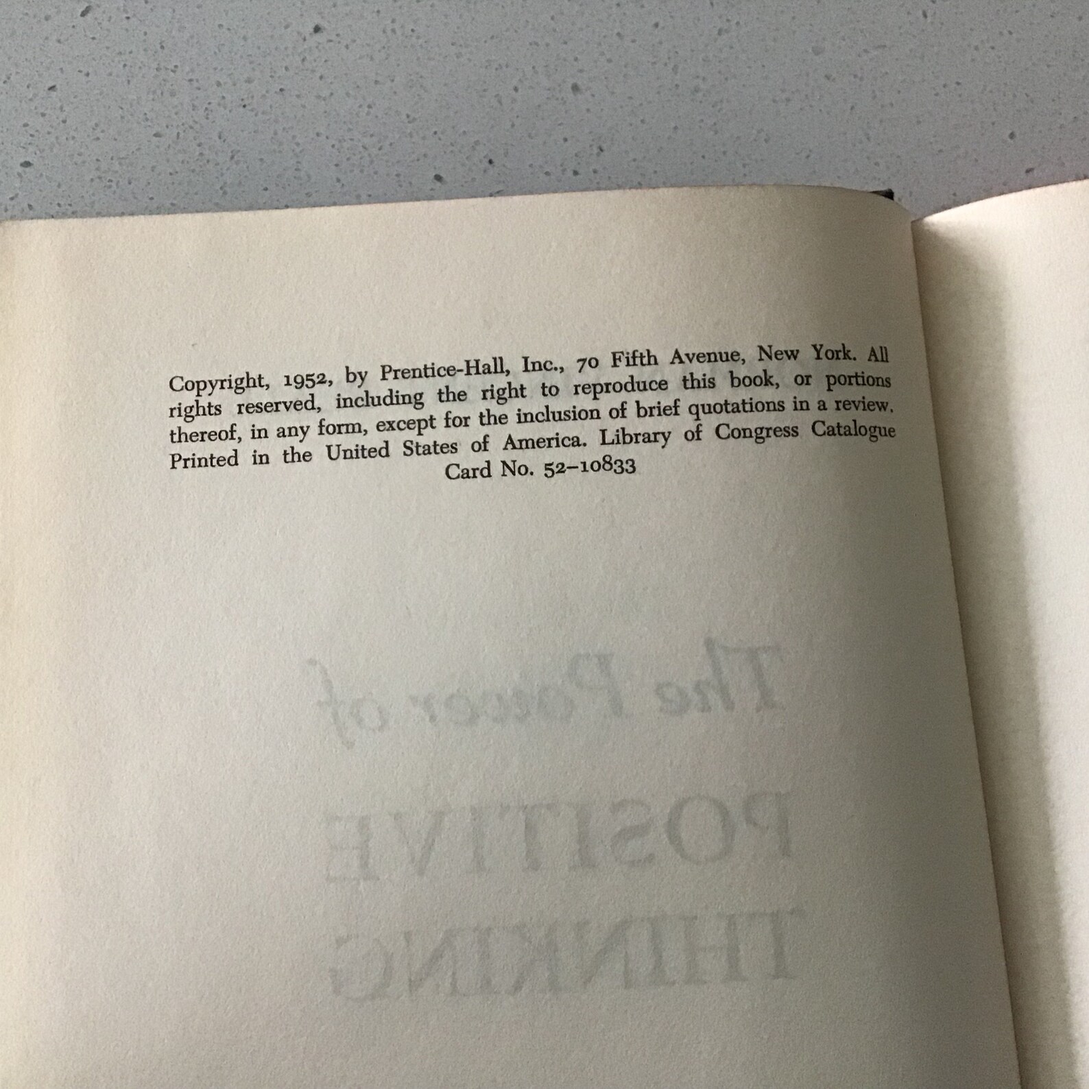 The Power of Positive Thinking, Norman Vincent Peale, Prentice-hall ...
