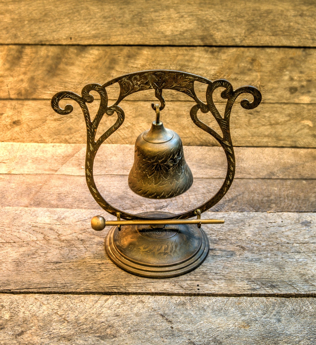 Brass Gong Bell - Etsy