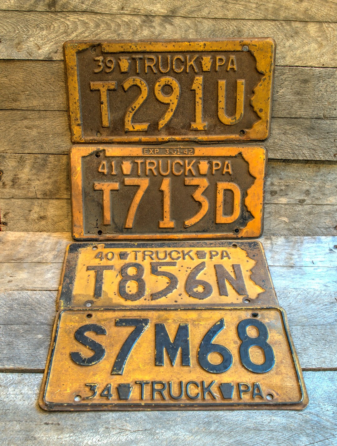 Antique PA Truck Licence Plates - Etsy