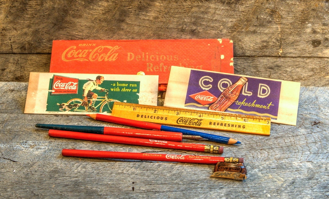 Coca Cola Pen and Pencil Set - Etsy