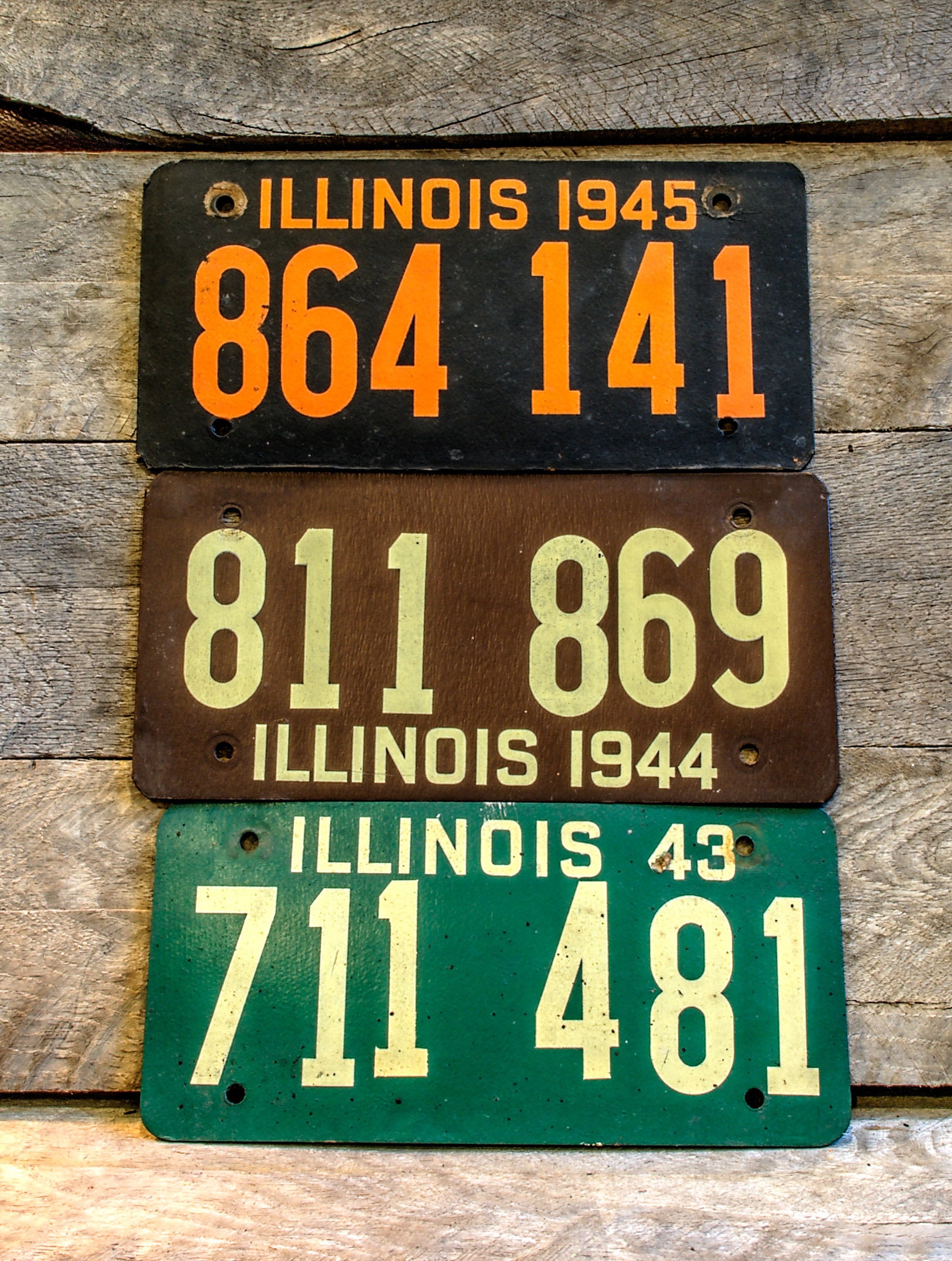WW2 Illinois Fiberboard License Plates - Etsy