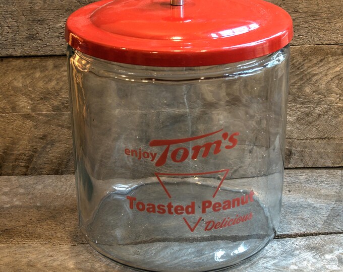 Tom's Toasted Peanuts Jar With Metal Lid - Etsy