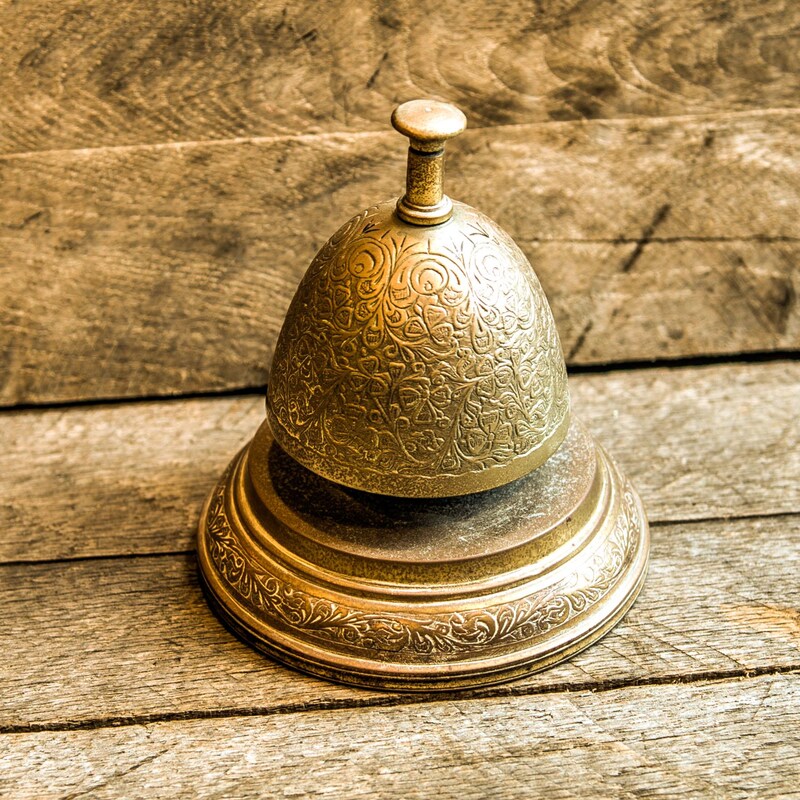 Vintage Gold Desk Bell - Etsy Canada