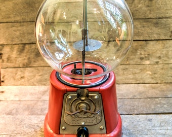 Green Gumball Machine, 1970s Green Carousel Gumball Machine Dispenser ...