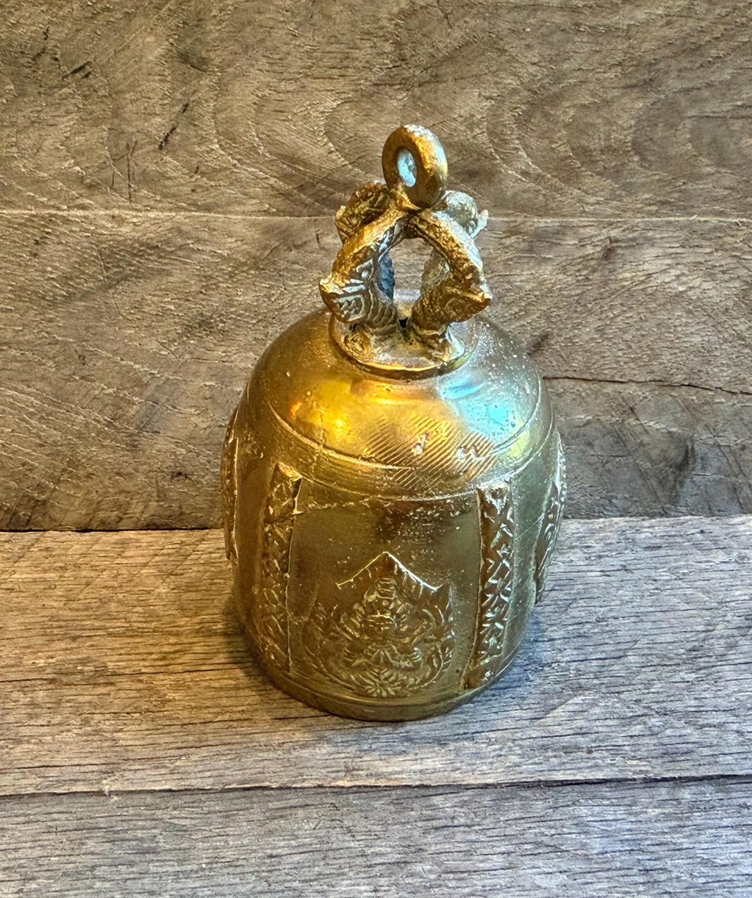 Vintage Solid Brass Bell With Striker - Etsy