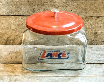 Lance Counter Jar With Lid Country Store Display Cookie Jar Candy Jar ...