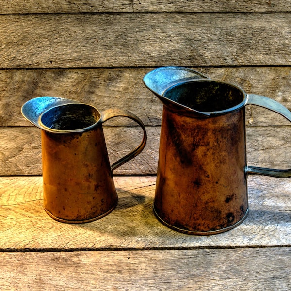 Antique Copper Measuring Cups - Etsy