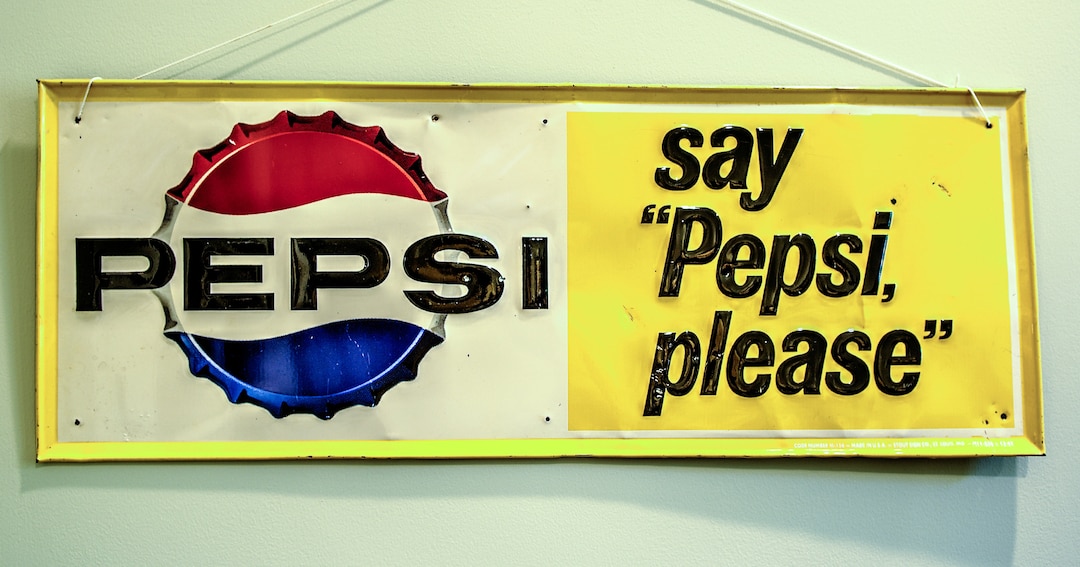 Pepsi Advertisement Sign - Etsy