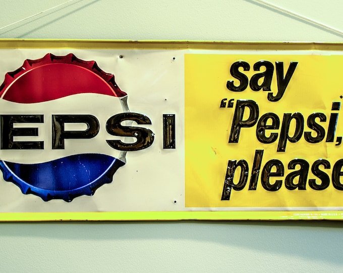 Pepsi Advertisement Sign - Etsy