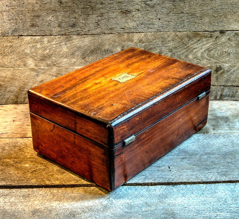 Antique writing / letter box | Etsy