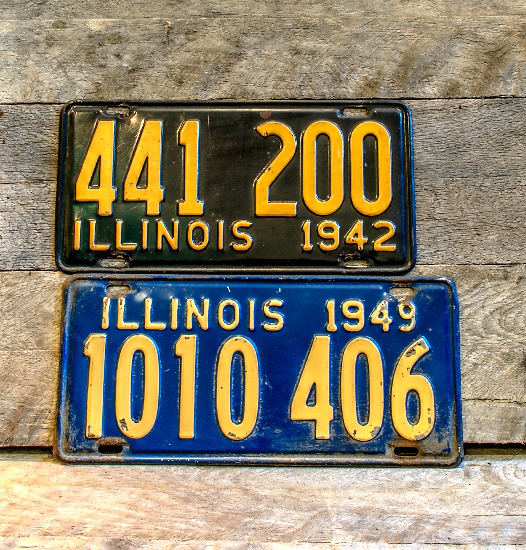 Vintage Illinois 1940's License Plates - Etsy