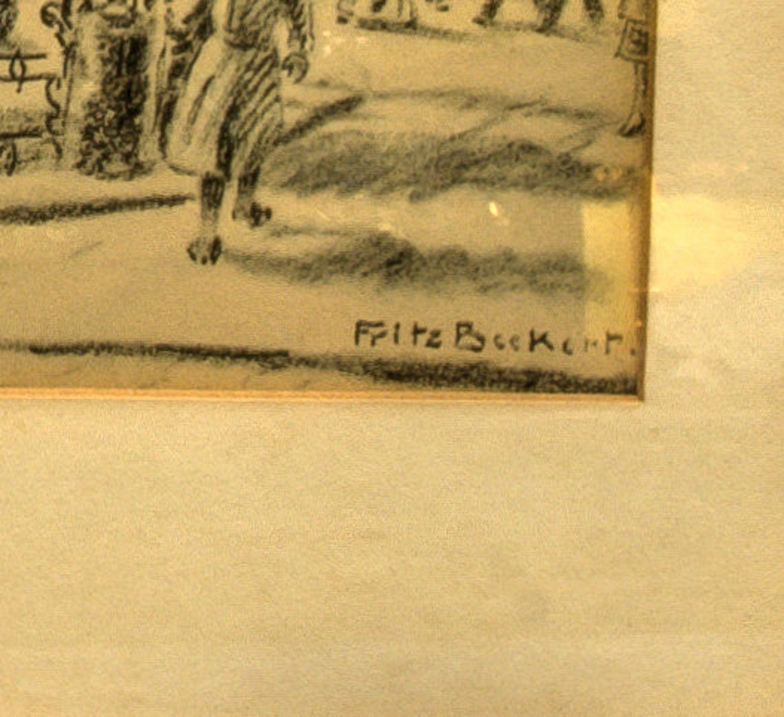Fritz Beckert Lithograph | Etsy