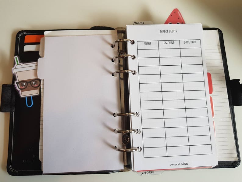 Filofax Personal Planner Inserts, Organiser, Organizer, Finance ...