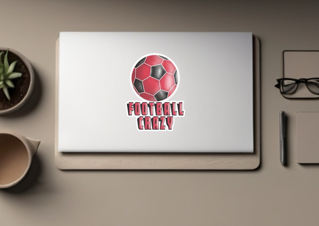 Red White and Black Football Sticker/decal - Etsy