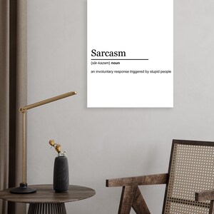 Printable Sarcasm Definition Wall Art Office Decor, Entrepreneur Art ...