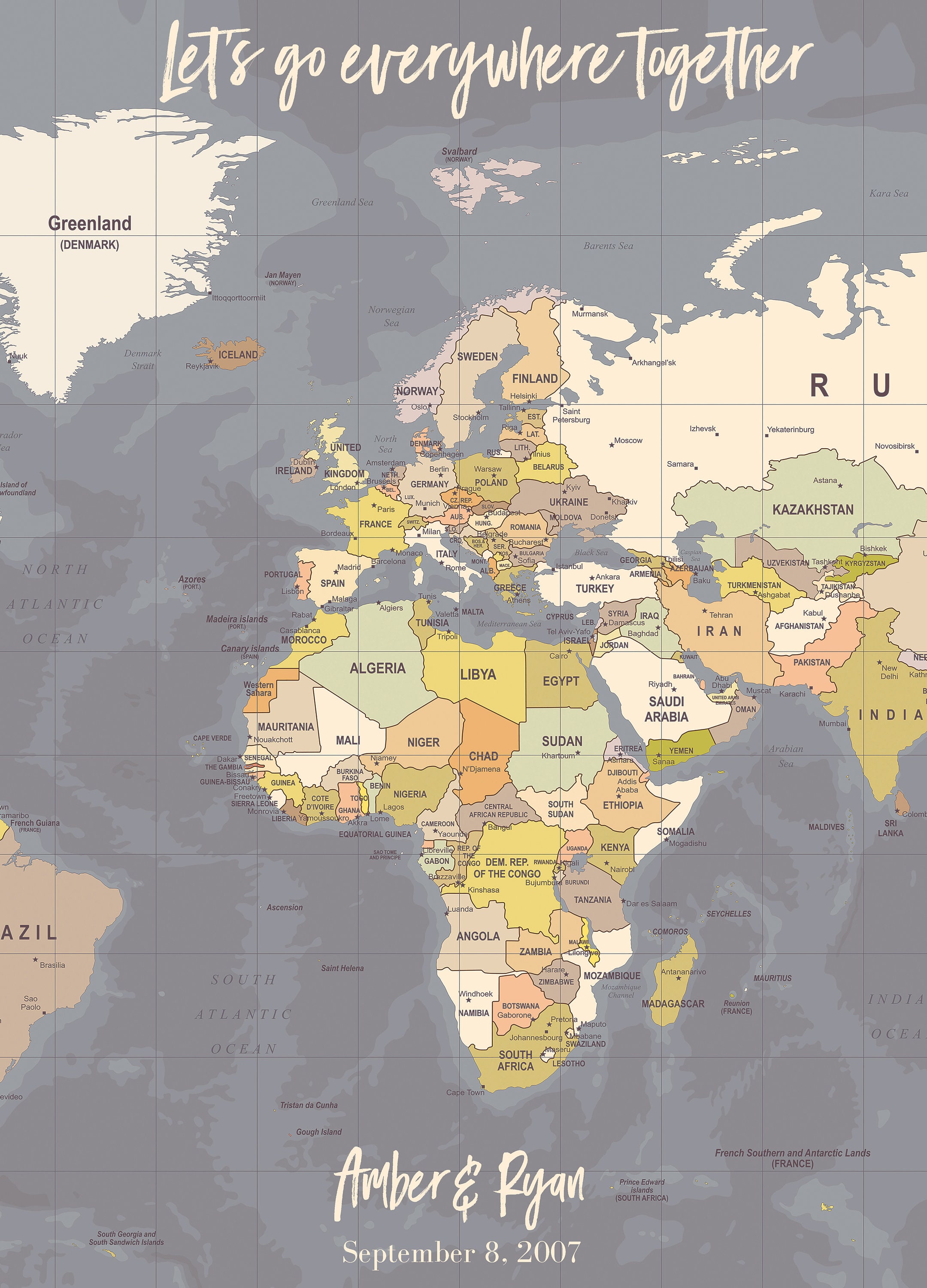 Personalized World Travel Map Personalized Push Pin Map - Etsy