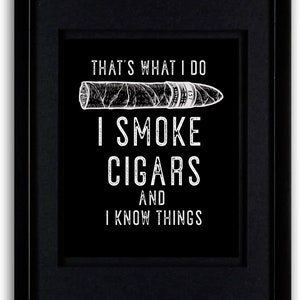 Framed Cigar Decor, Cigar Framed Art Print, Cigar Lover Gift, Man Cave ...