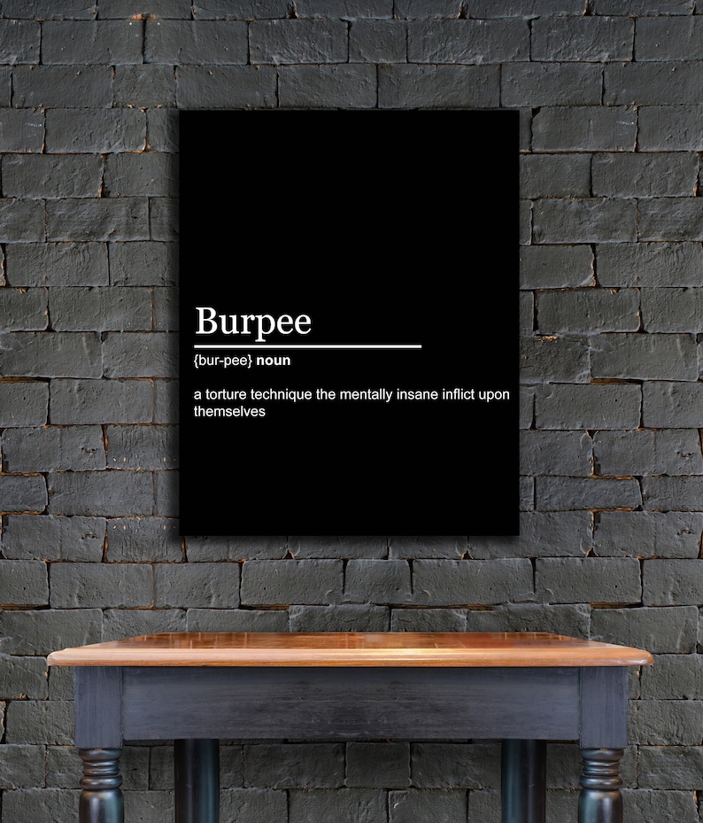 Printable Burpee Definition Crossfit Wall Art Office Decor - Etsy