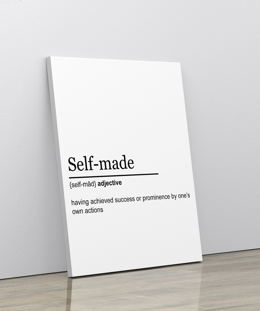 Self-made Definition Wall Art Office Decor, Entrepreneur Art, Business ...
