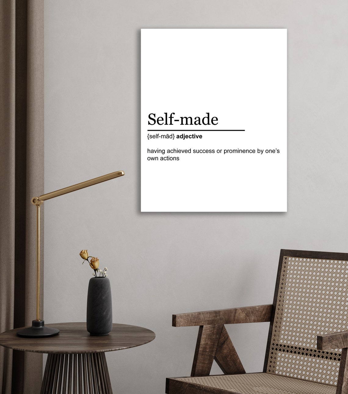 Printable Self-made Definition Wall Art Office Decor, Entrepreneur Art ...