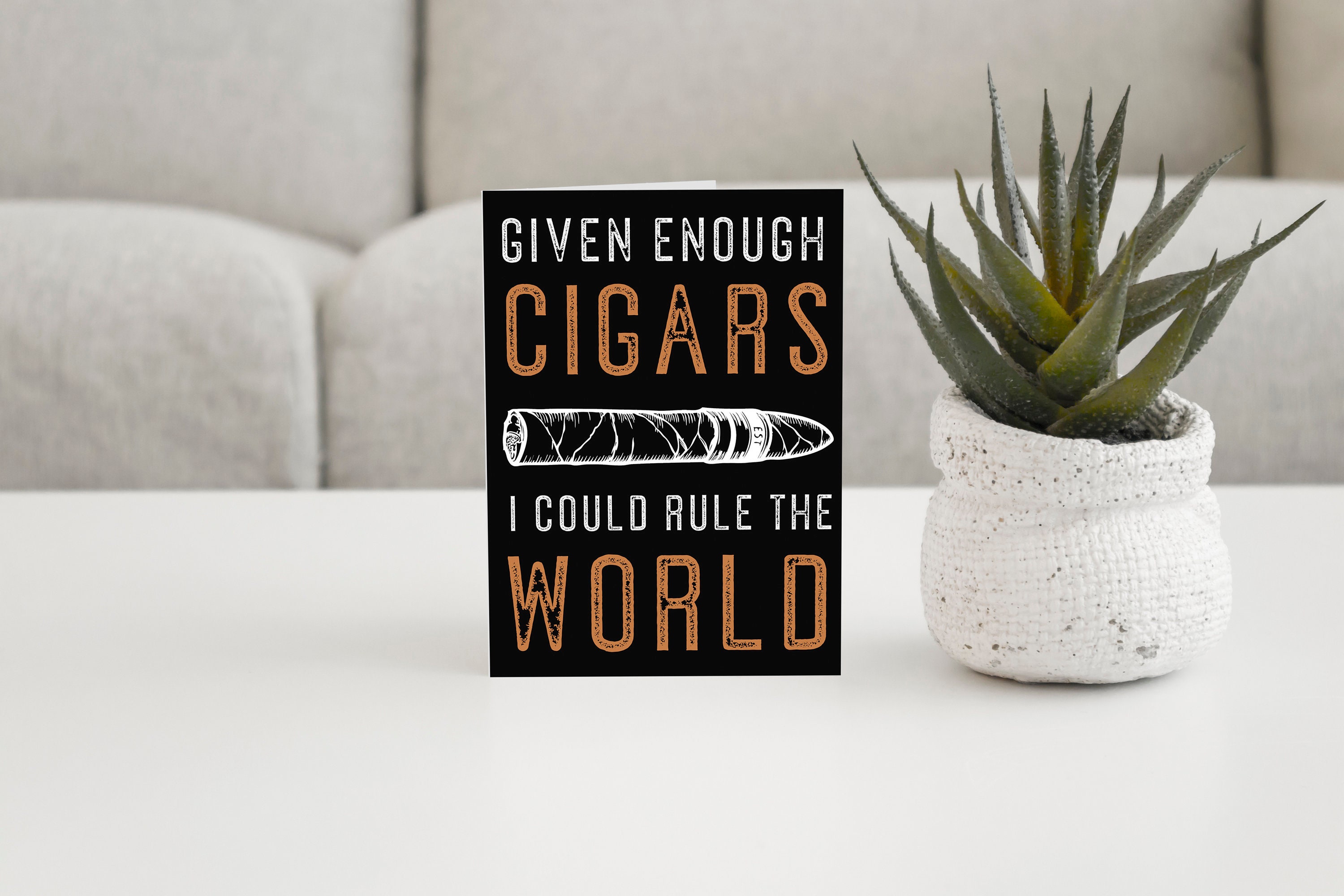 Cigar Theme Father's Day Card, Father's Day Card, Cigar Lover Card ...
