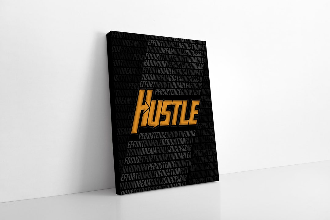 Hustle Print, Motivational Art, Office Art, Home or Office Wall Decor ...