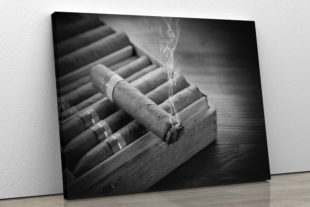 Cigar Art Canvas, Cigar Rolling, Cigar Collector, Modern Home Decor ...