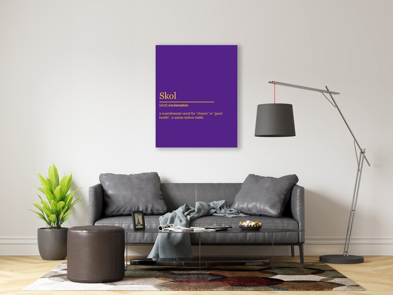 Skol Definition, Wall Art Office Decor, Man Cave Print, Vikings ...