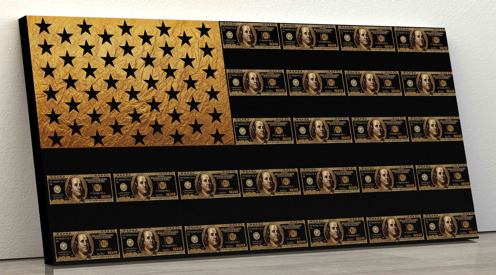 100 Dollar Bill, Money Art, Entrepreneur Art, Gold 100 Dollar Bill ...