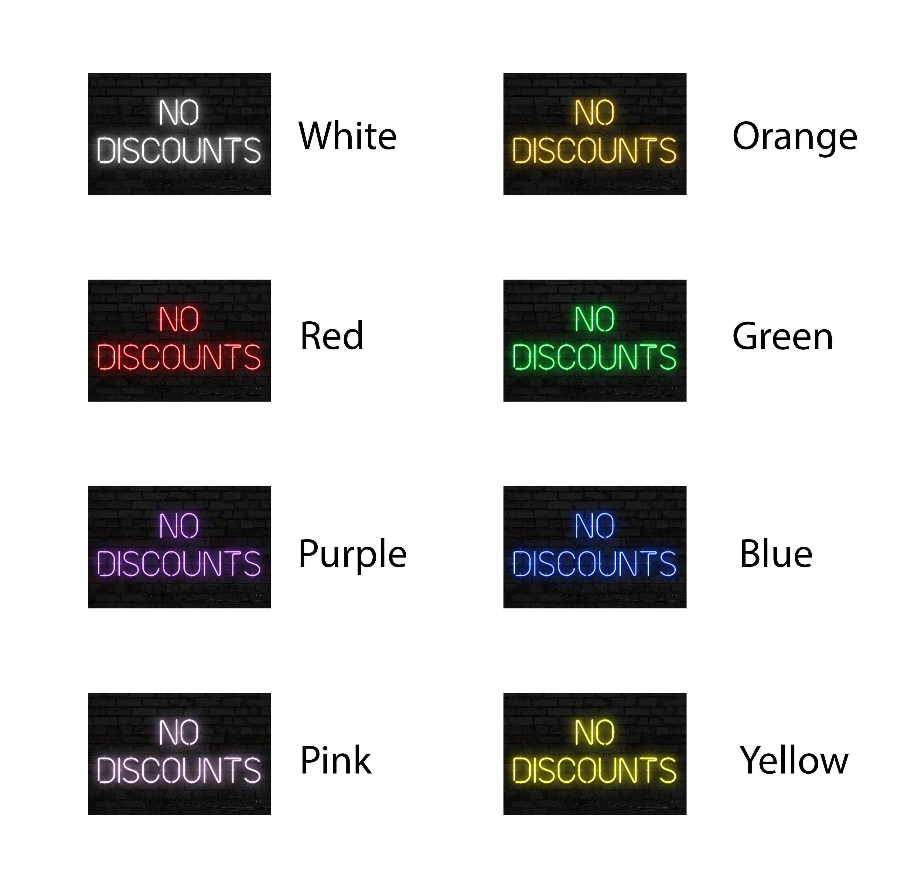 Funny Sign No Discount Sign Funny Motivational Wall Art | Etsy