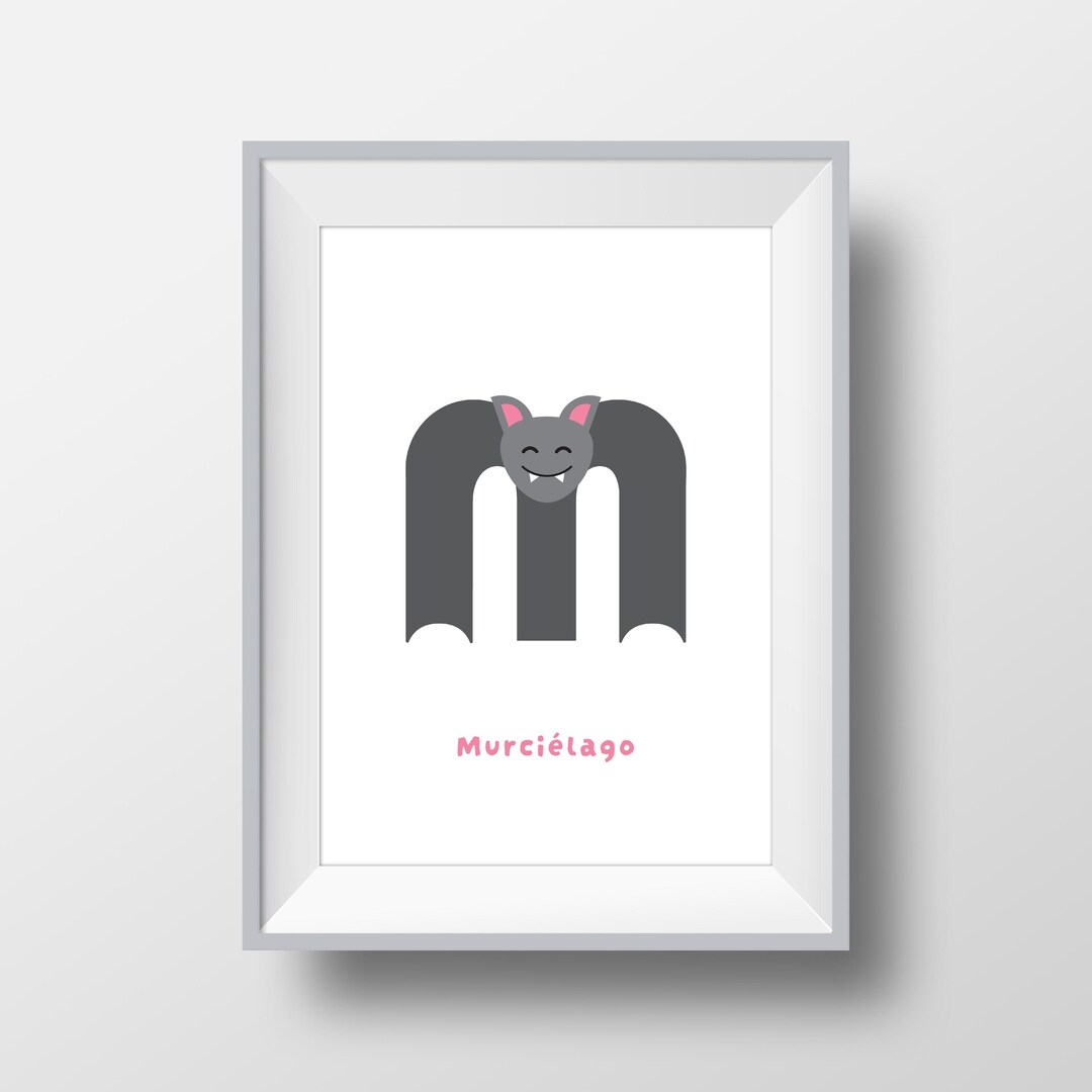 Letter M Animal Alphabet PRINT - Etsy