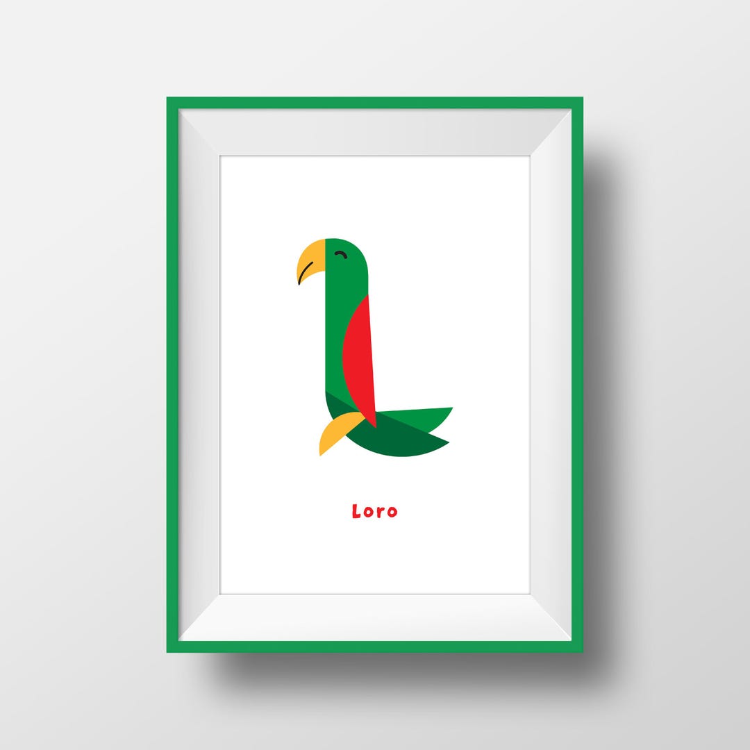 Letter L Animal Alphabet PRINT - Etsy