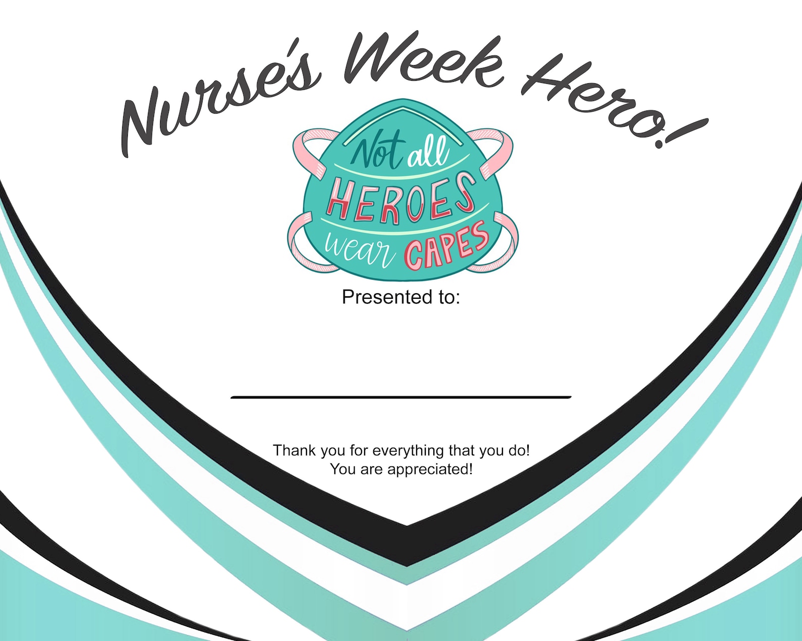 Nurse's Week Printable Certificate Award - Etsy