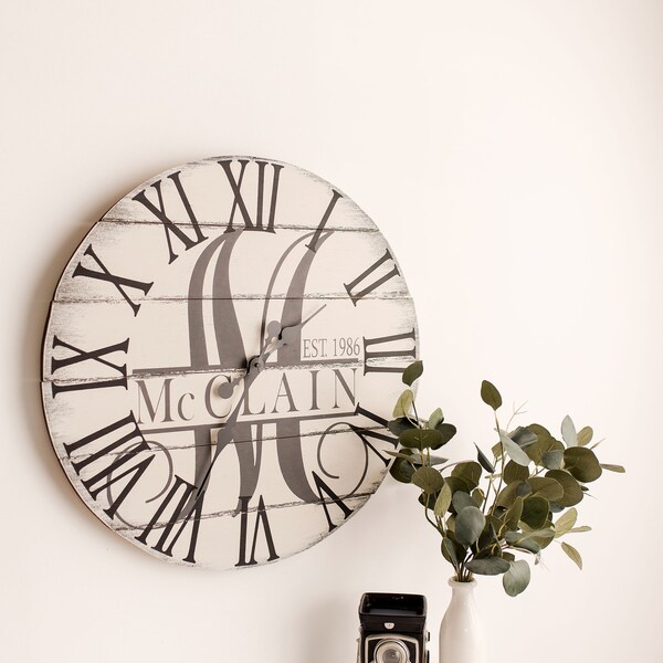 Large Farmhouse Wall Clock - Etsy