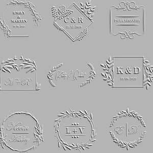 20+ Designs Wedding Embosser, Wedding Stamper, Custom Embosser ...