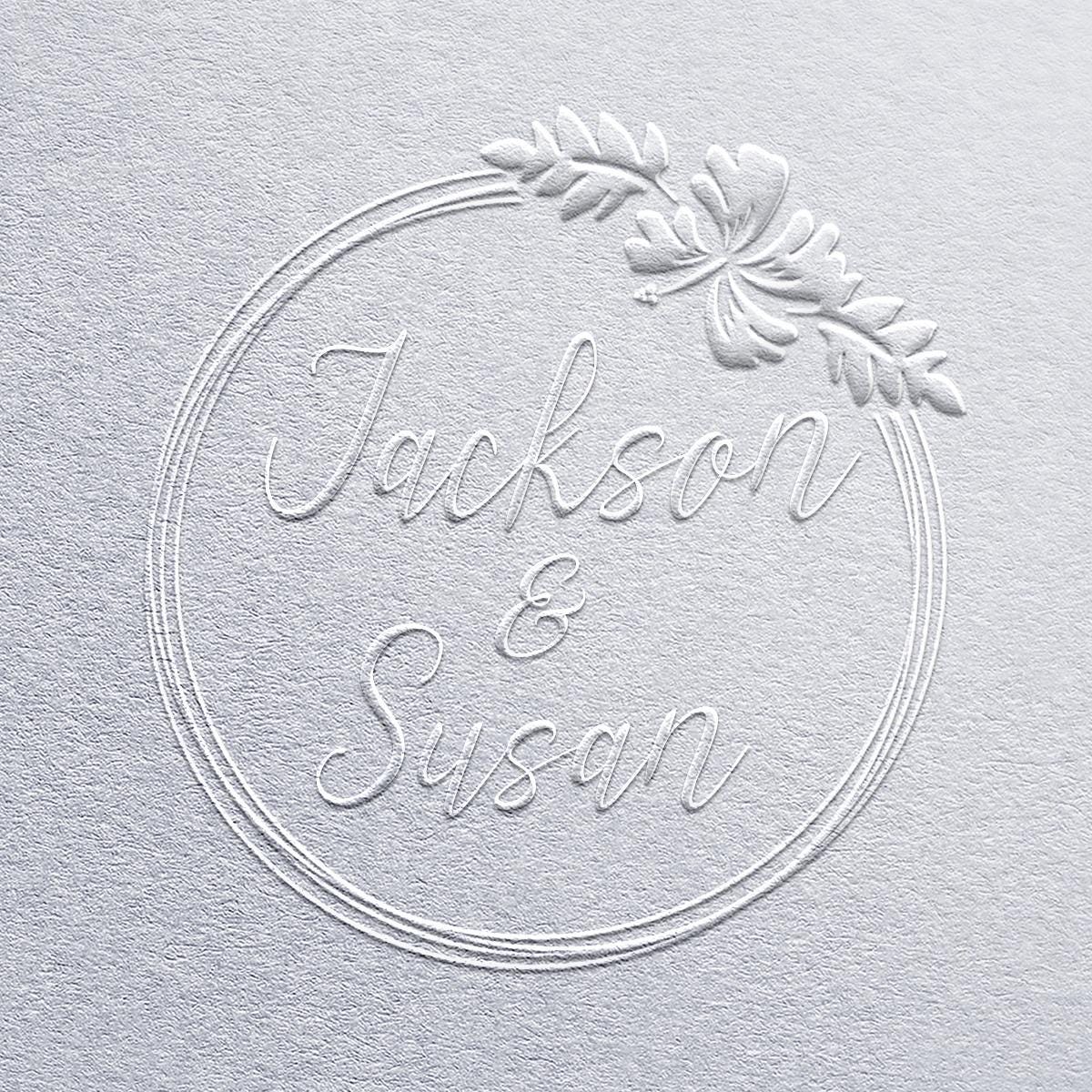 Custom Monogram Embosser for Wedding Couples, Personalized Initial Seal ...