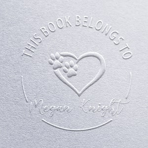Personalized Book Embosser: Custom Library Stamp or Self Ink Stamp - Etsy