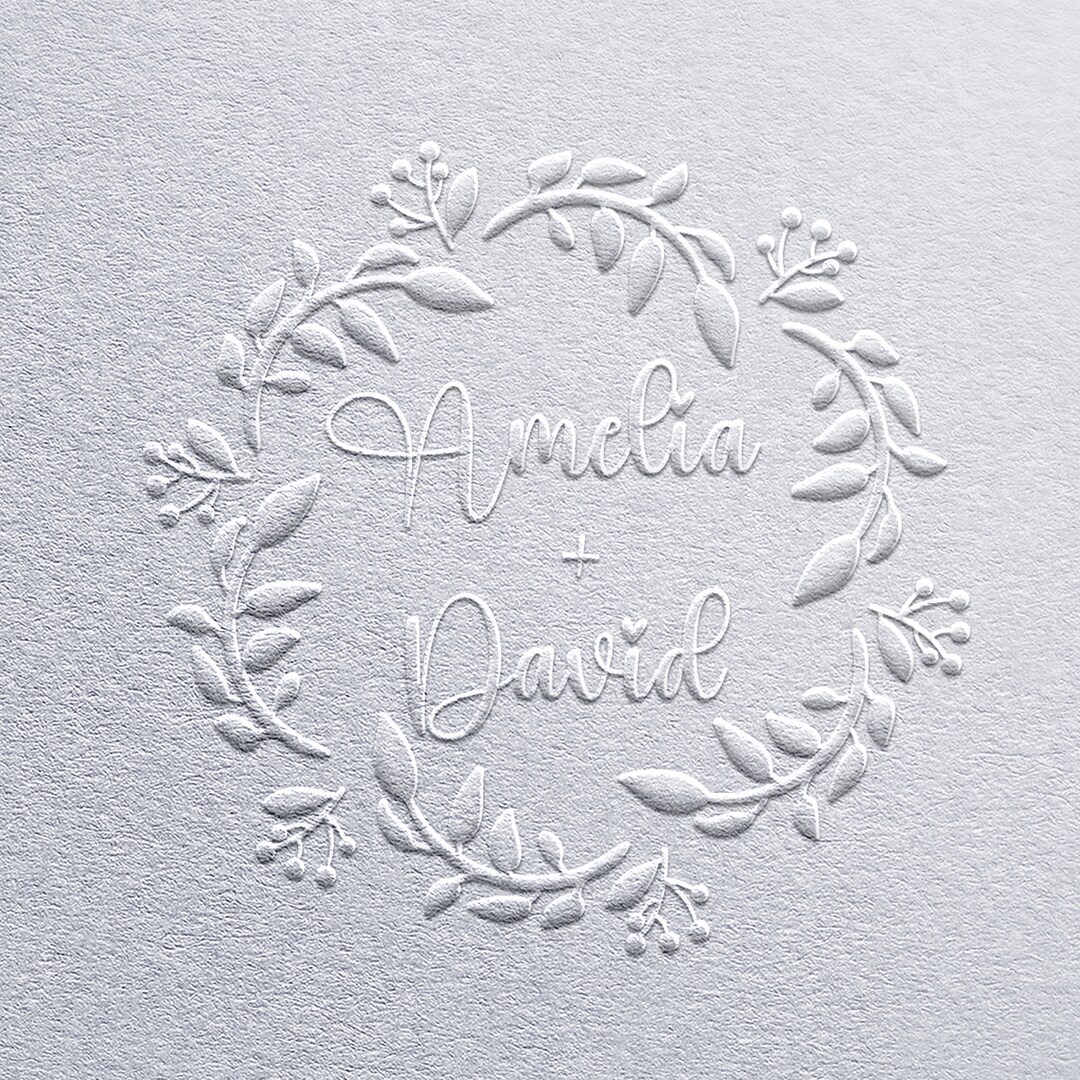 Customized Wedding Embosser, Personalized Wedding Embosser, RSVP Stamp ...