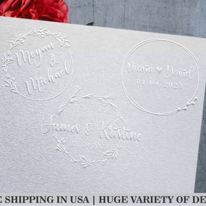 Personalized Embosser Stamp, Wedding Embosser, Wedding Invitation ...