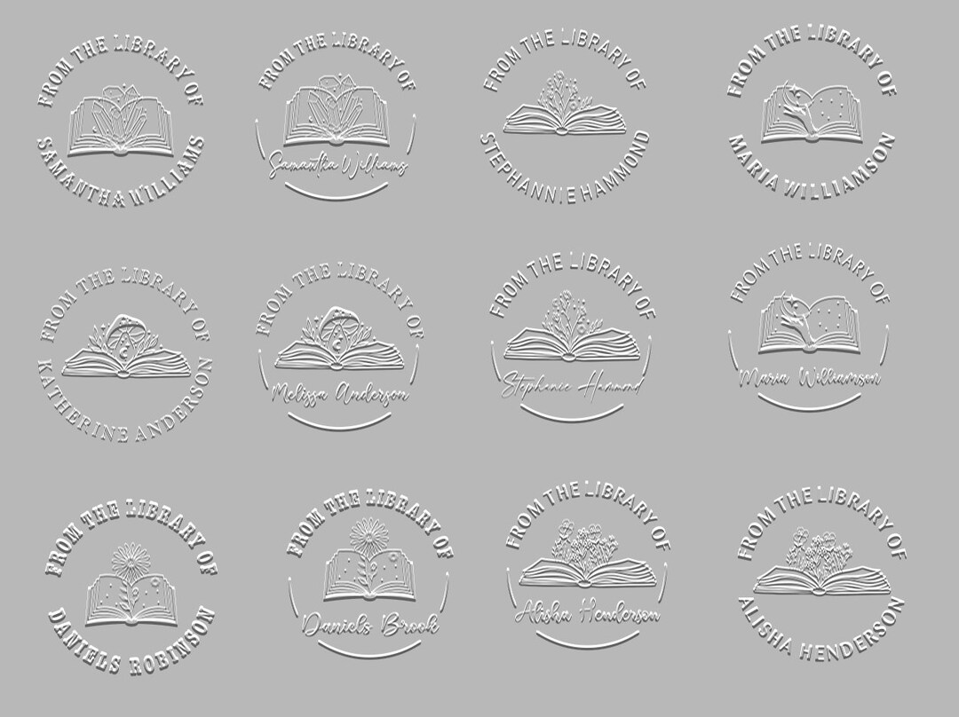 Personalised From the Library of Embosser Custom Book Embosser Floral ...