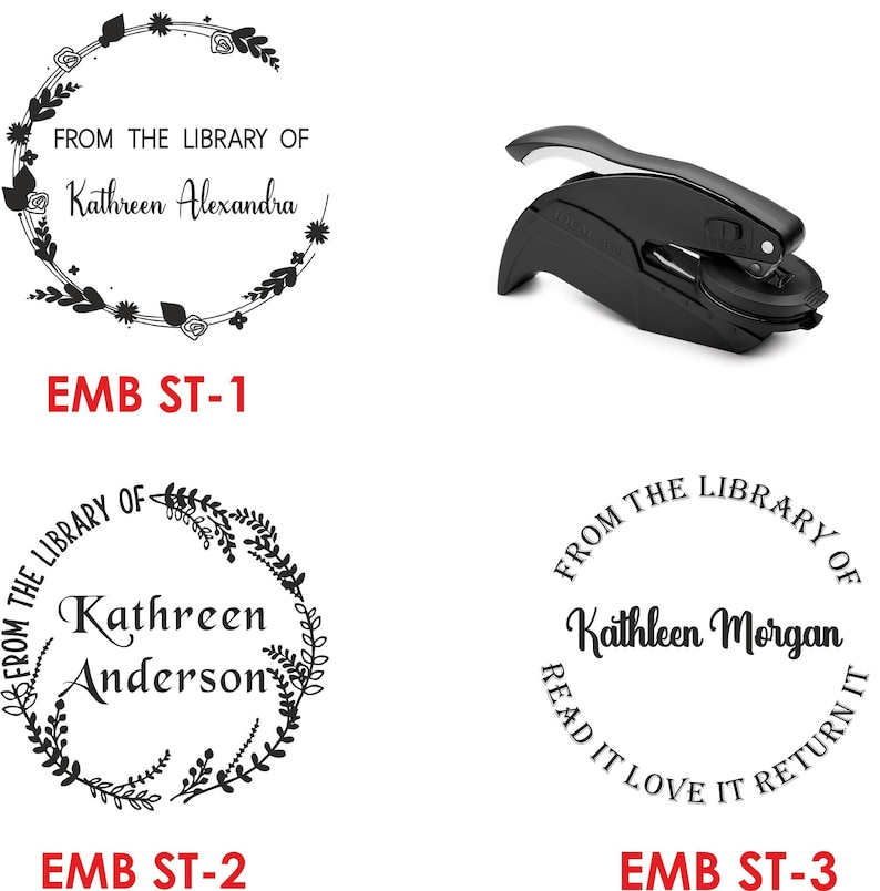 Library Embosser Ex Libris Embosser Book Embosser Embosser - Etsy
