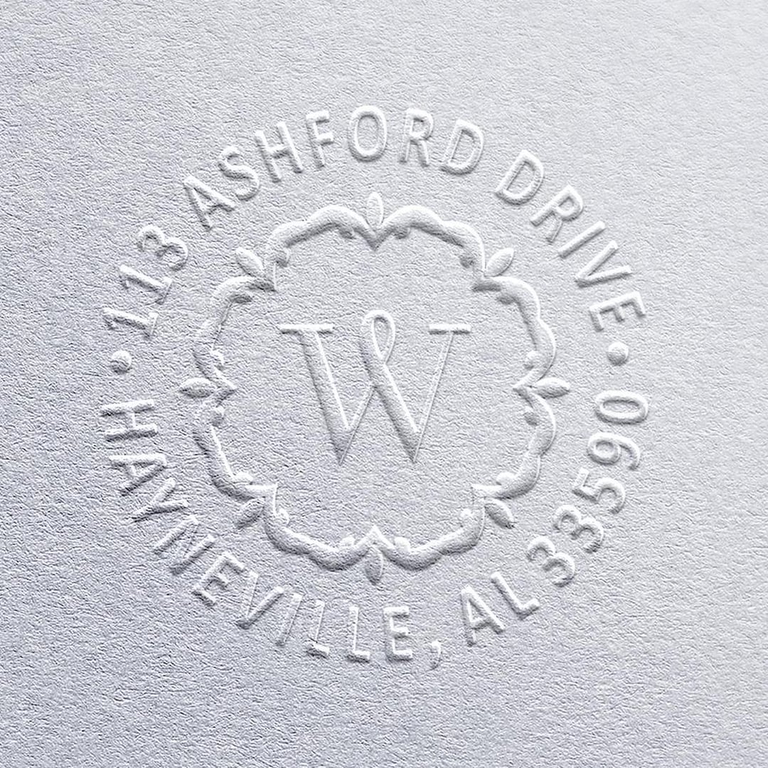 Custom Address Embosser Stamp, Personalized Address Stamp, Housewarming ...