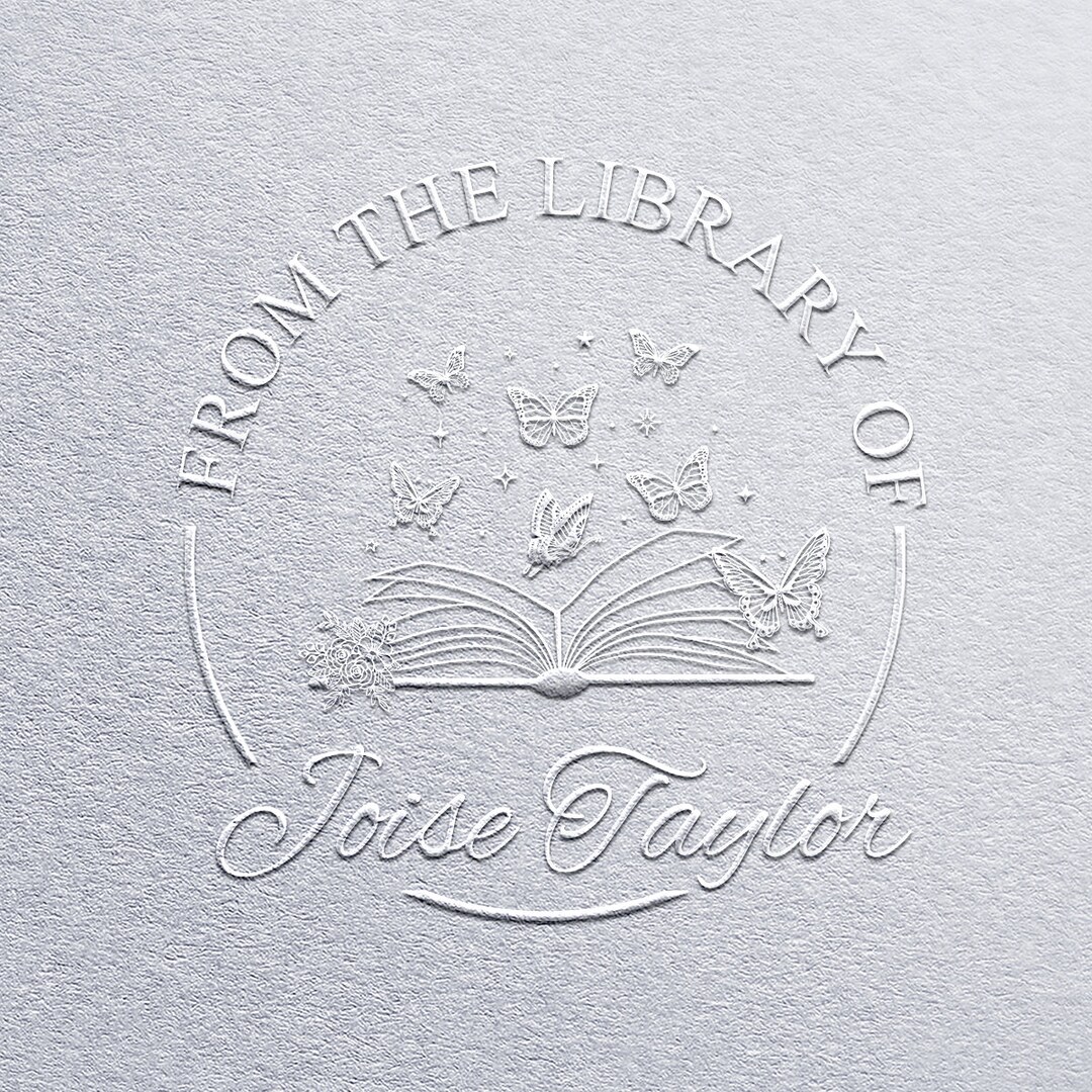 Personalized Book Embosser From the Library of Personalized Book Stamp ...