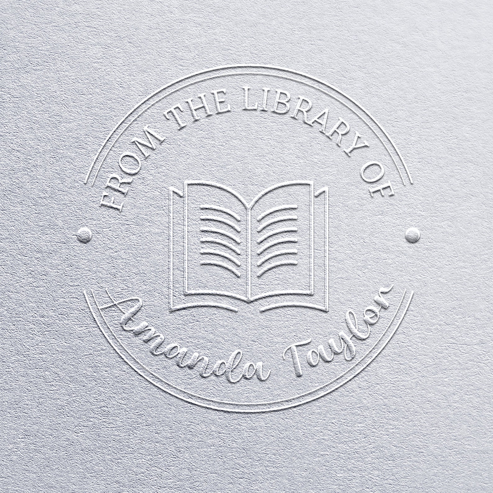 Custom Library Name Embosser, From the Library of Personalized Book ...