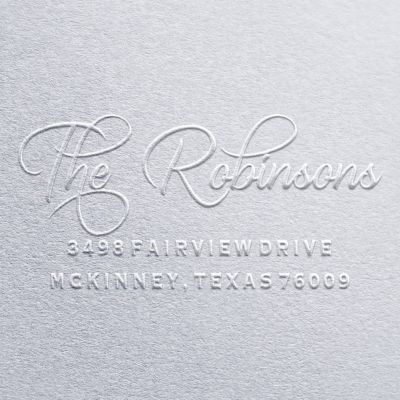 Embossed Name Cards - Etsy