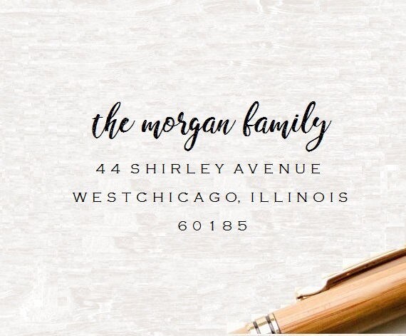 Return Address Stamp Self Inking Address Stamp Family Stamp | Etsy